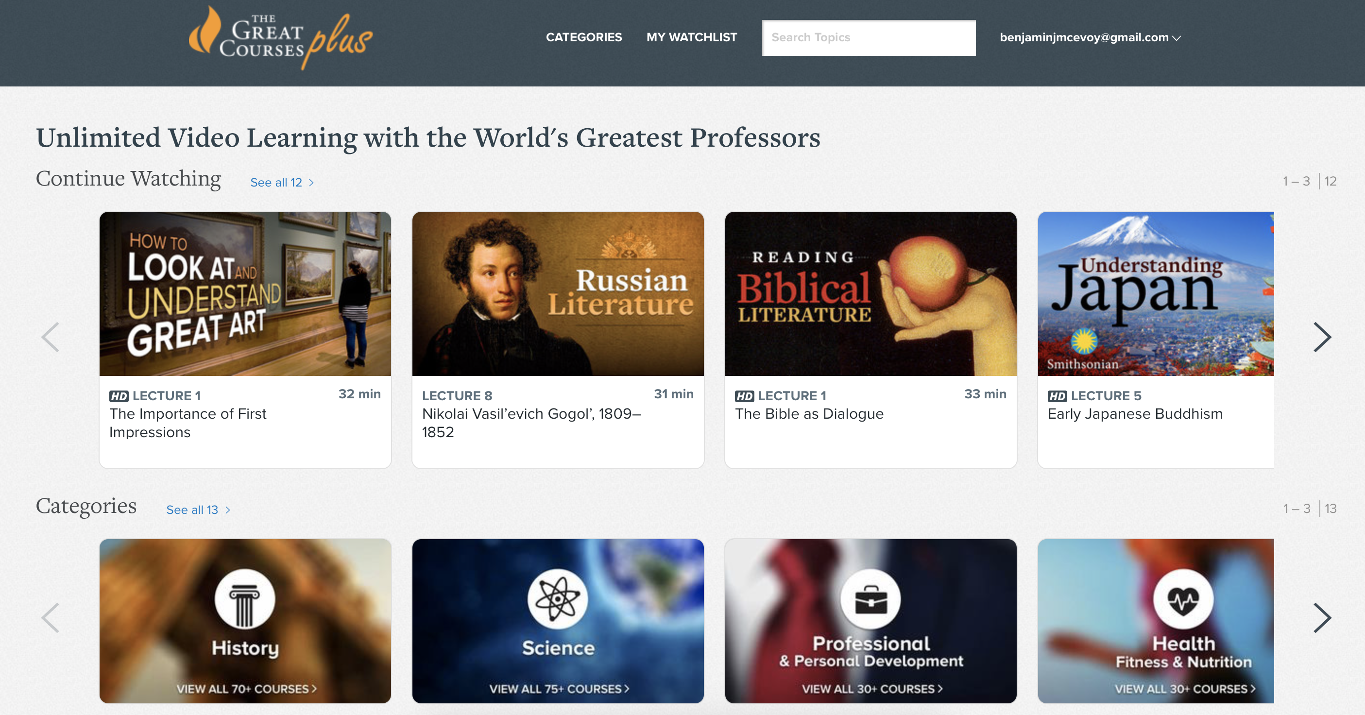 great courses plus review - Benjamin McEvoy