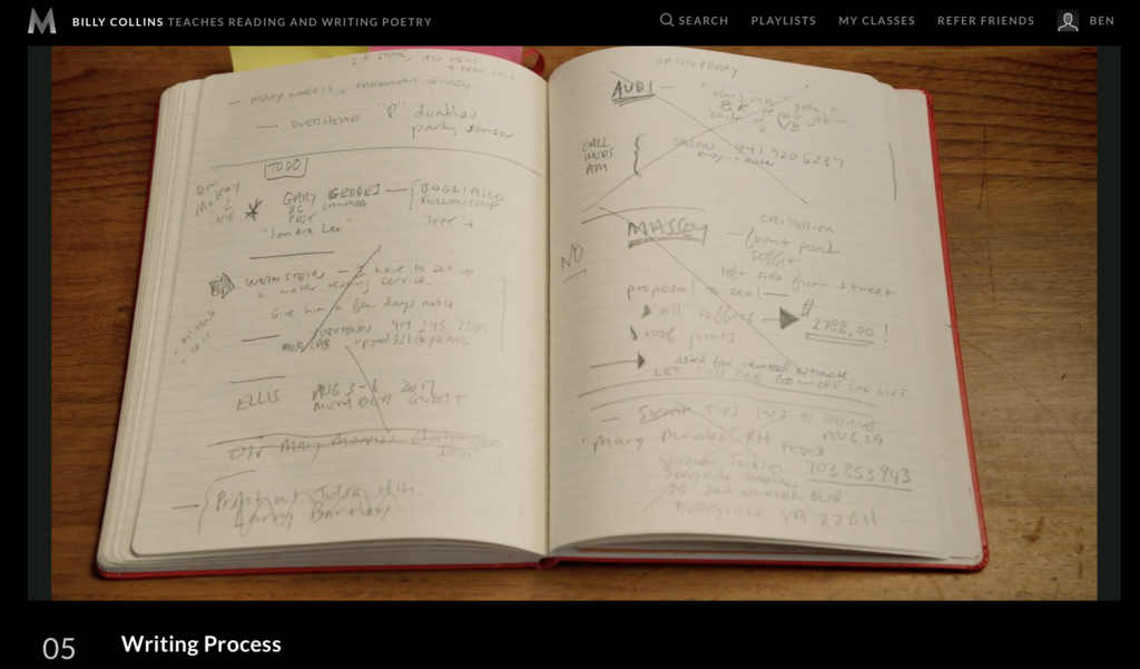 Billy Collins Teaches Reading and Writing Poetry MasterClass Review ...