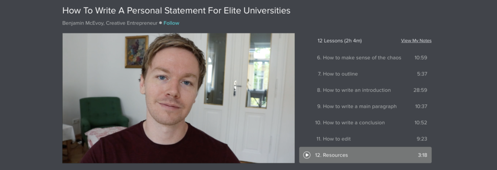 How to Write a Personal Statement for Elite Universities (Skillshare ...